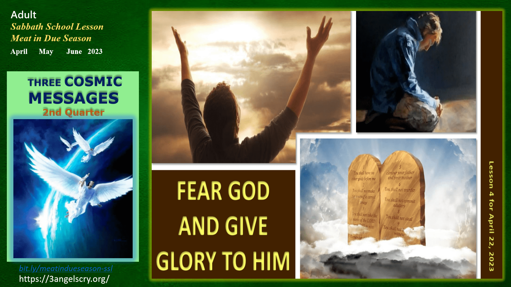 PDF: SS-Q2-L4 - Fear God and Give Glory to Him | 3 ANGELS' CRY
