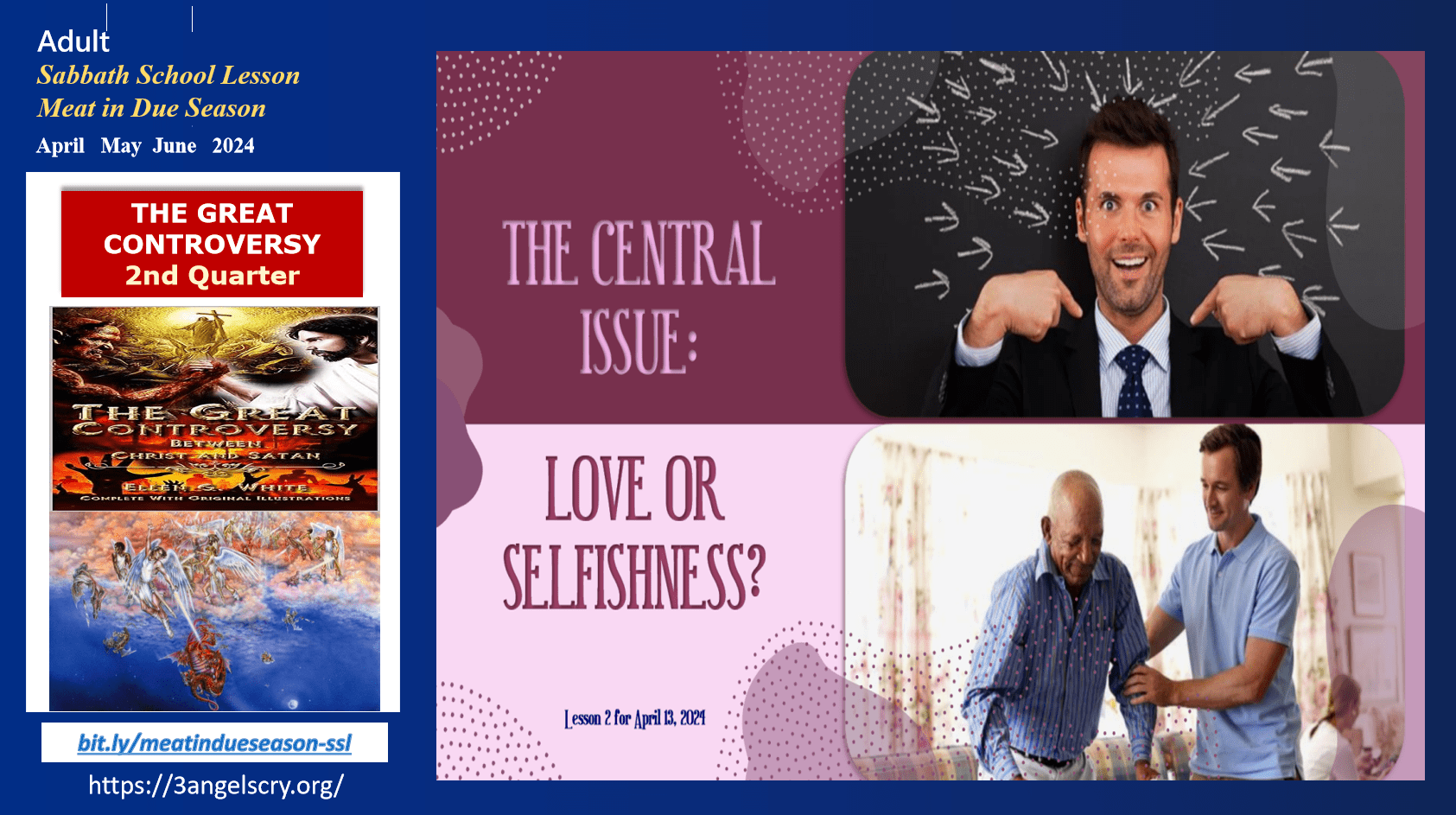 PDF: The Central Issue: Love or Selfishness? | 3 ANGELS' CRY